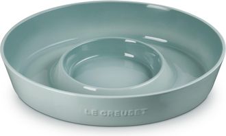 LE CREUSET Le Creuset Steinzeug Signature ovale Chip- und Dipplatte, 33 cm, Meersalz