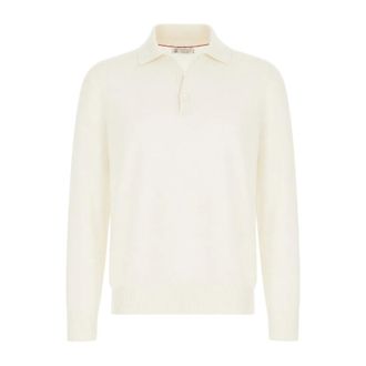 Brunello Cucinelli Pullover mit Polokragen aus Kaschmir - - Knitwear - Herren - Beige - M