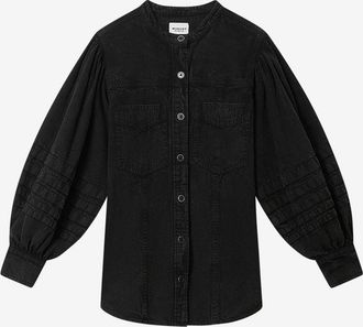 Isabel Marant Chemise Mileda - Femme - Noir D&eacute;lav&eacute; - Taille 34 - Marant &Eacute;toile