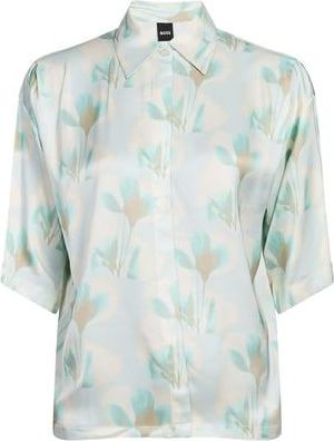 HUGO BOSS Chemise fleurie &agrave; manches courtes