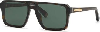 Philipp Plein Homme, Accessoires, Brun, Taille: 60 MM Spp211 Lunettes de soleil