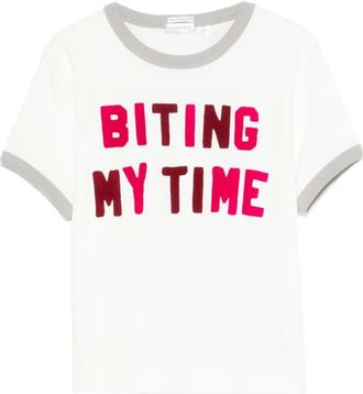 Mother Femme, Tops, Blanc, Taille: 40 FR Itty Bitty Ringer