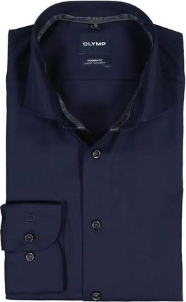 Olymp Herren Hemden blau Baumwolle