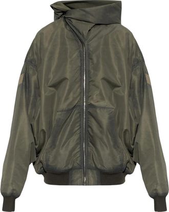 Rick Owens Veste Bomber Isol&eacute;e Oversize Asym&eacute;trique - Homme - Vestes - Vert - Taille: ONE Size