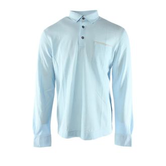 Ermenegildo Zegna Baumwoll-Polohemd - - Tops - Herren - Blau - L