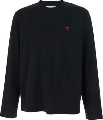 Ami Homme, Tops, Noir, Taille: XL T-shirt &agrave; Manches Longues Ami De Coeur