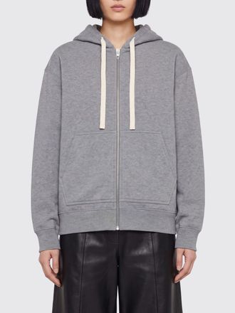 Jil Sander Sweat &agrave; capuche zipp&eacute; oversize en coton avec poche kangourou
