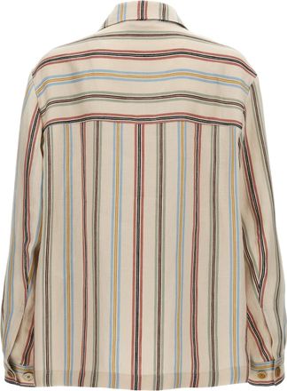 Etro Striped Linen Overshirt - Beige