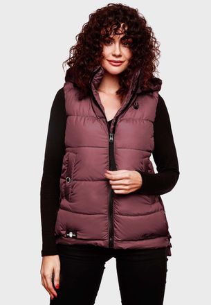 Marikoo Steppweste MARIKOO Zarinaa, Damen, Gr. XS (34), rot (weinrot), Obermaterial: 100% Polyester. Futter: 100% Polyester. Wattierung: 100% Polyester, Weste