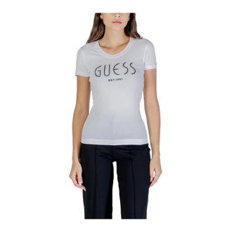 Guess Casual Rundhals T-Shirt - - Tops - Damen - Wei&szlig; - 2XL
