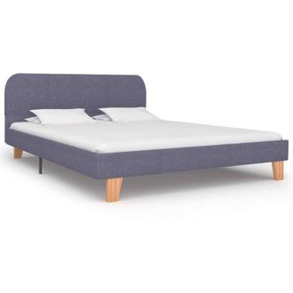 vidaXL Cadre de lit sans matelas gris clair tissu 140x200 cm Vidaxl