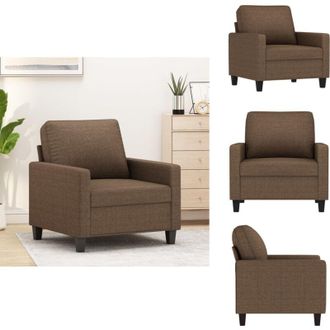 vidaXL Sessel Braun 60 cm Stoff - Esszimmerstuhl - Wohnzimmersofa - Gem&uuml;tlicher Sessel - Brauner Sessel - Polstersessel