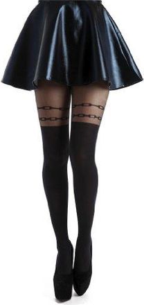 Pamela Mann Collant imitation bas Chaine - Taille unique