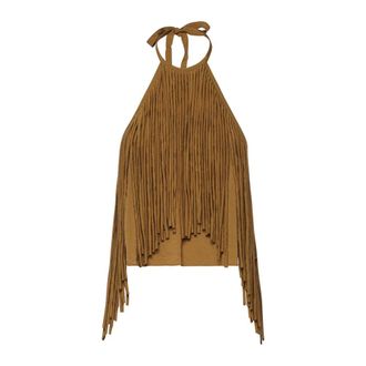 Pinko Pinko, Femme, Tops, Brun, Taille: 38 FR D&eacute;bardeurs