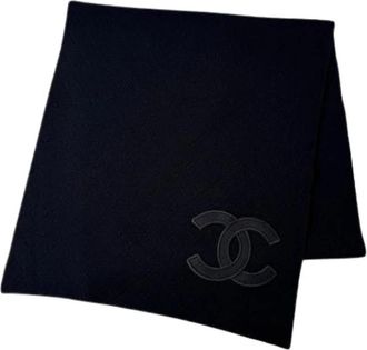Chanel Pre-owned Laine foulards - Femme - Pre-owned - Noir - Taille: ONE Size