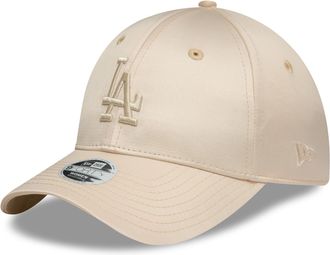 New Era Los Angeles Dodgers Fancap f&uuml;r Frauen und M&auml;dchen Satin Verstellbarer Snapback Kappe unifarben beige - One-Size