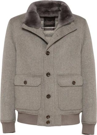 Gimos Homme, Vestes, Beige, Taille: 3XL Bomber en laine vierge douce