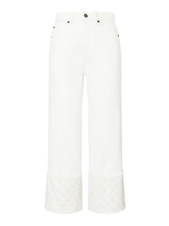 Tory Burch Straight Leg Jeans - Wei&szlig;