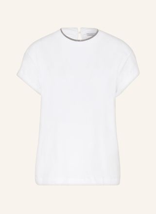 Brunello Cucinelli Brunello Cucinelli T-Shirt Mit Schmuckperlen weiss