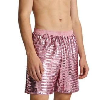 Generic Short &agrave; paillettes pour homme - Short &agrave; paillettes scintillant - Pour discoth&egrave;que, f&ecirc;te discoth&egrave;que, f&ecirc;te - Bermuda brillant - Taille &eacute;lastique - Shor