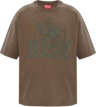 Diesel Homme, Tops, Brun, Taille: 2XL T-Jussi-A T-Shirt