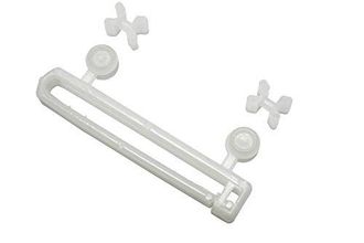 Gardinia Glissières à disques avec glisseurs en Forme de X et Anneaux, Paquet de 10, Plastique, Longueur: 5.9 cm, Blanc