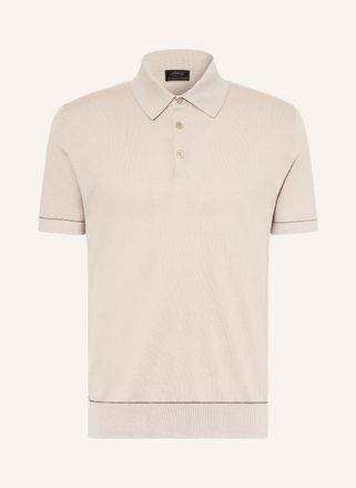 Brioni Strick-Poloshirt beige