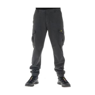 Lyle & Scott Baumwollmischhose mit Rei&szlig;verschluss und Knopf und Vorder- und Ges&auml;&szlig;taschen - - Trousers - Herren - Grau - W33