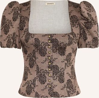 Gottseidank Gottseidank Trachtenmieder Ksenia Mit Leinen braun