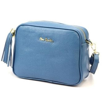 Pierre Cardin Sac à Main pour Femme en Cuir FRZ 1501 DOLLARO, Style Messager avec Frange, Rouge Clair (jeans)