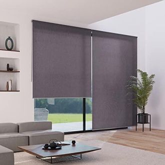 Madéco Rollo, lichtdurchlässig, Höhe 250 cm - Produktreihe Must - Grau Anthrazit - L 54 x H 250 cm