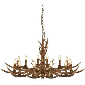 Searchlight Searchlight - Stag - Suspension &agrave; 12 ampoules marron, E14