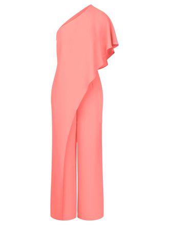 Apart Fashion Damen One-Shoulder-Jumpsuit, asymmetrischer Overall mit weitem Bein, &auml;rmelloses Abendoutfit, flie&szlig;ender formeller Strampler, stilvolle Partykleidung