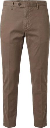 Canali Chino Regular Fit en Coton et Cachemire Gabardine - Homme - Pantalons - Brun - Taille: XL