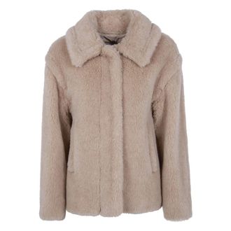 Max Mara Femme, Vestes, Beige, Taille: 36 FR Single Breasted Short Classic Coat
