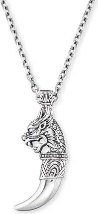 Save Brave Collier pour homme avec dent de dragon en acier inoxydable avec emballage à bijoux, Verstellbar, Acier inoxydable, Pas de gemme
