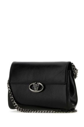 Valentino Garavani Womens Black Leather Vlogo Shoulder Nero Borse A Tracolla Bag