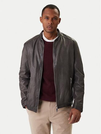 Milestone Lederjacke Oliverio 611099 60770 Grau Regular Fit
