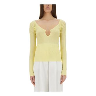 Jacquemus Femme, Tops, Jaune, Taille: 40 FR Le Haut Pral&ugrave; Top