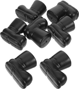 Cabilock CIMAXIC 20 Stück Mini-Weihnachtsmannschuhe: Miniatur-Weihnachtsmannstiefel, Weihnachtsdekoration - Schwarze Puppenhausschuhe für DIY-Bastelornamente, 