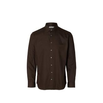 Selected Chemise slim en coton biologique m&eacute;lang&eacute;