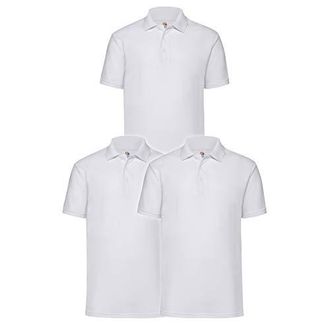 Fruit Of The Loom Fruit of The Loom Lot de 3 Polo pour Homme - Blanc - XX-Large