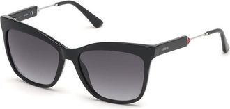 Guess Damen 0 Sonnenbrille, shiny black, 54