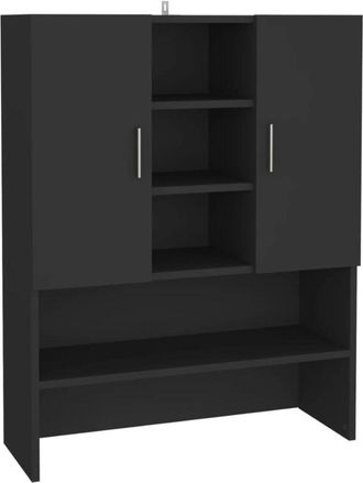 vidaXL Waschmaschinenschrank Schwarz 70,5x25,5x90 cm Vidaxl