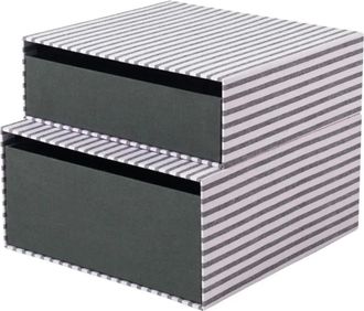 Broste Copenhagen Bo&icirc;tes de rangement en carton Cecelia - Set de 2 Broste Copenhagen