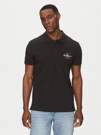 Calvin Klein Jeans Poloshirt Monologo J30J325664 Schwarz Regular Fit