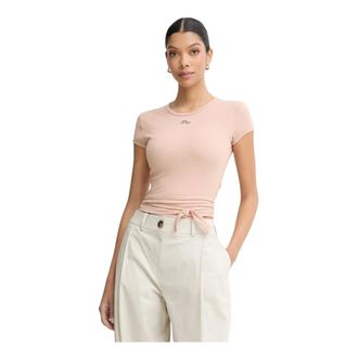 Diesel T-Bunny-Tail-S1 Crop Top - Femme - Tops - Beige - Taille: 36 FR