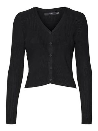 Vero Moda Femme Vmglory Noos &Agrave; Col en V Cardigan, Noir, M EU