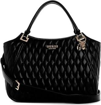 Guess Valla Tote, Sac de Transport Femmes, Noir, Taille Unique