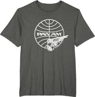 Pan Am wei&szlig;es PAA-Logo im Distressed-Design T-Shirt